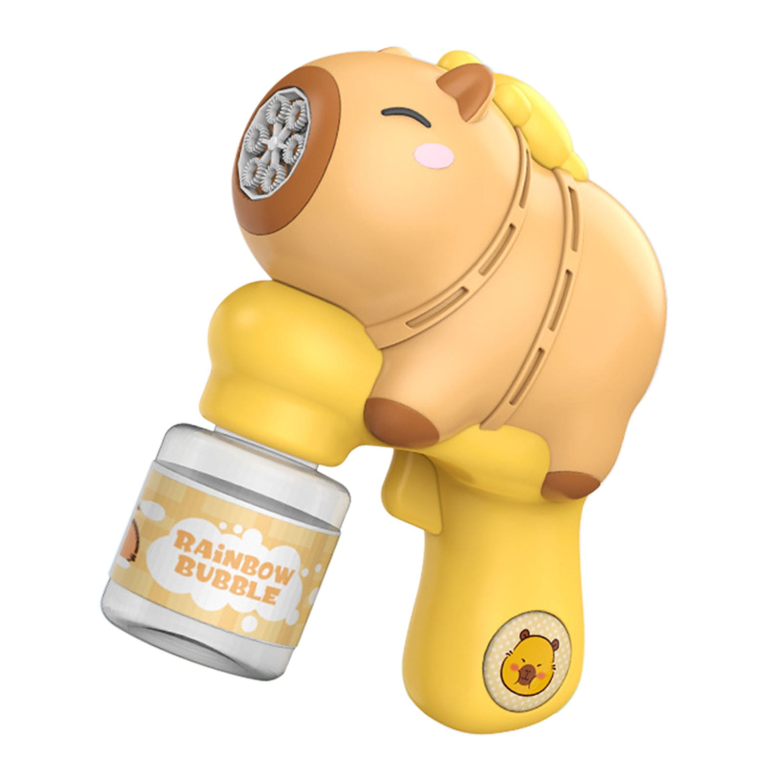 Yellow Capybara Design Bubble Machine Toy For Toddlers Outdoor Play ...
