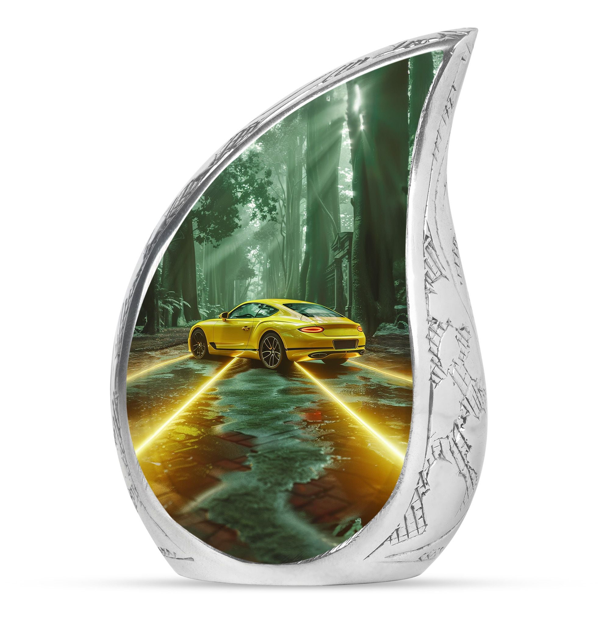 Yellow Car Small Keepsake Urn For Adult Women Ashes - Cremation Urns ...