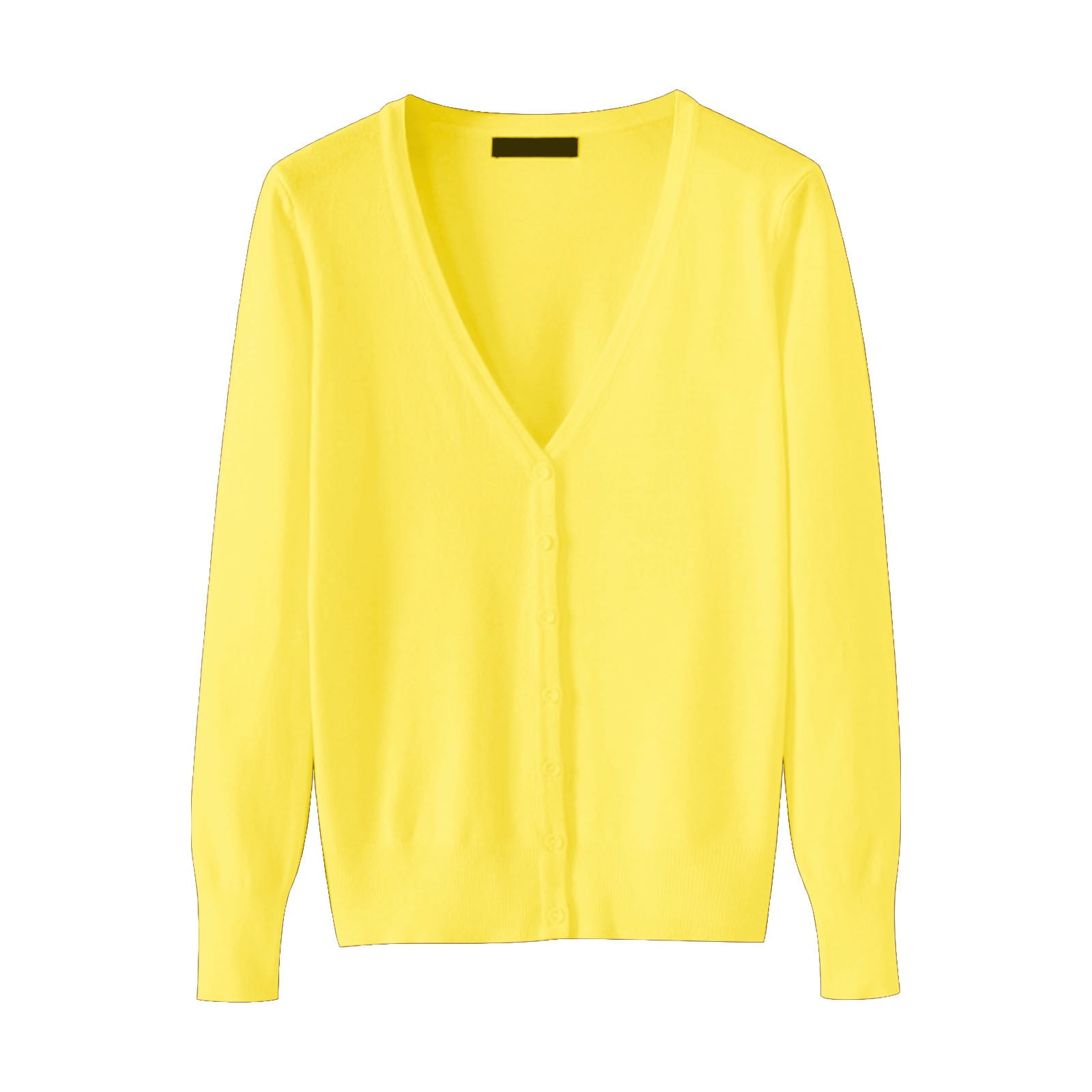 Yellow Cardigan Sweaters for Women's Lightweight V Neck Cardigan ...