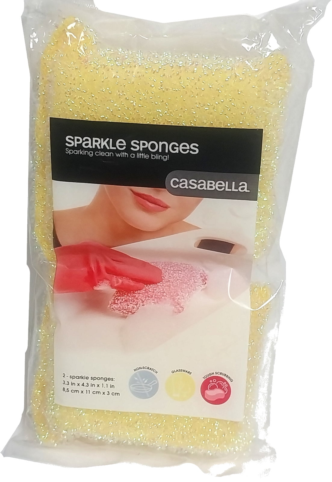 Yellow Casabella Sparkle Sponges - Walmart.com