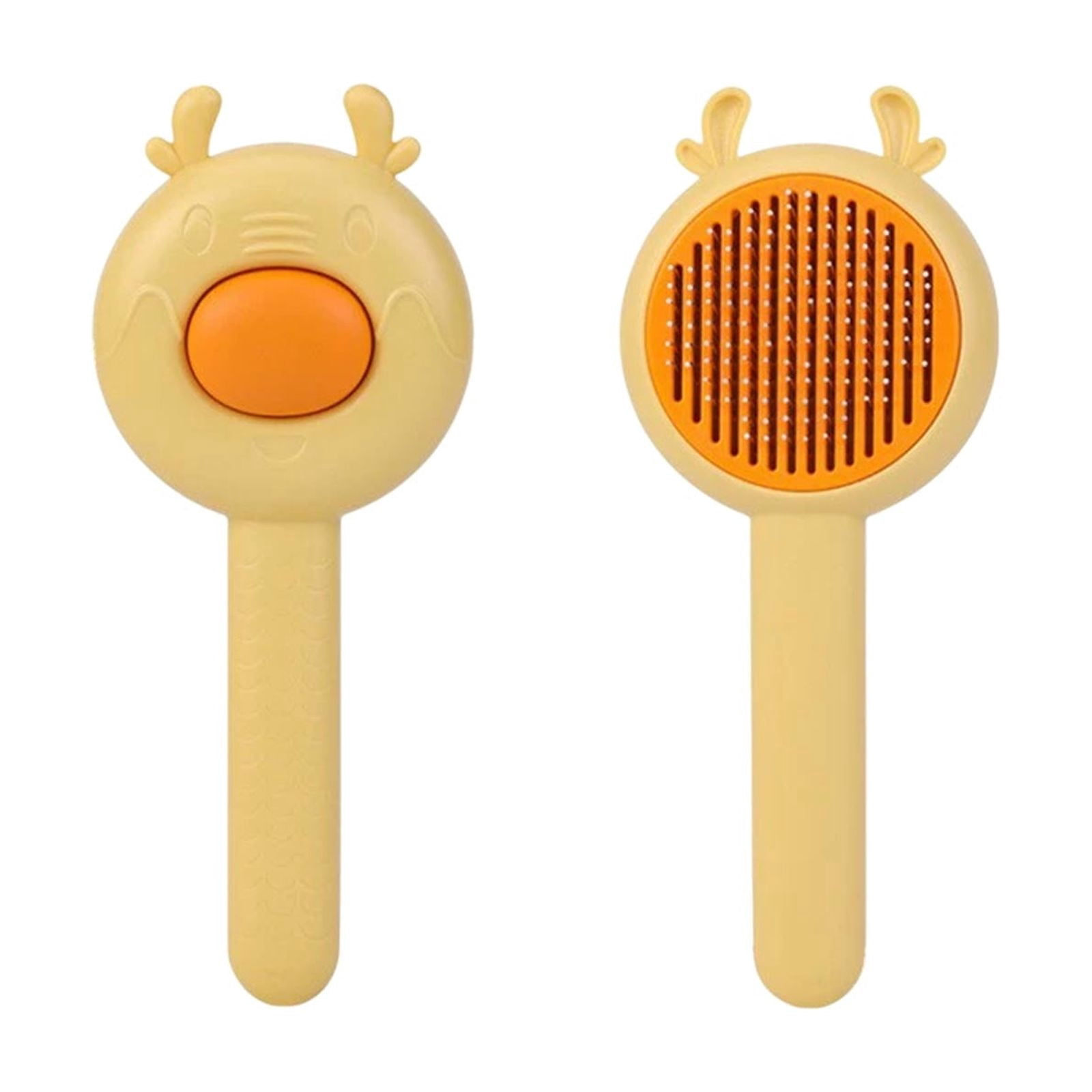 Yellow Cat Dog Shedding Comb 2026 Stainless Steel Pin Comb Pet Grooming ...