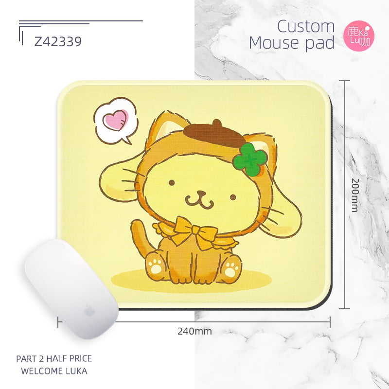 Yellow Cat Sanrio Mouse Pad My Melody Pom Pom Purin Girls Cute Pochacco ...