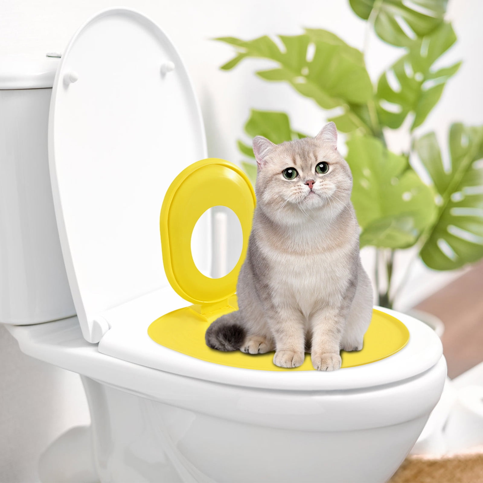 Yellow Cat Toilet Seat Training Kit, Reusable Toilet Training System ...