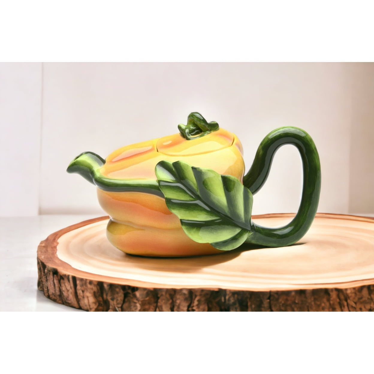 Yellow Ceramic Pepper Teapot Hand Painted 7.5 Inch Home Gift - Walmart.com