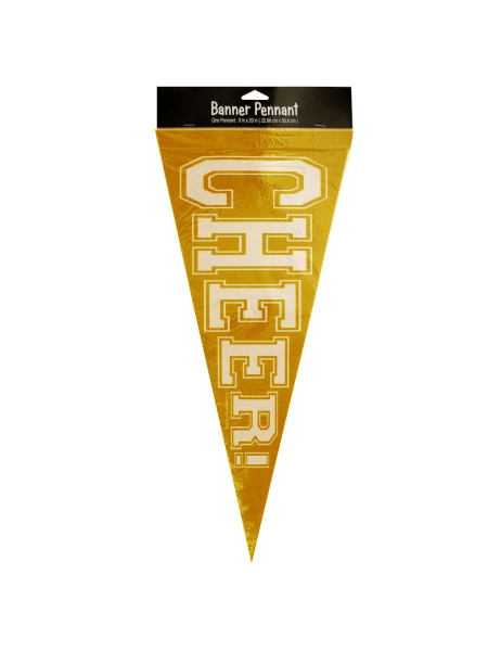 Yellow Cheer Pennant Banner, 24 Count - Walmart.com