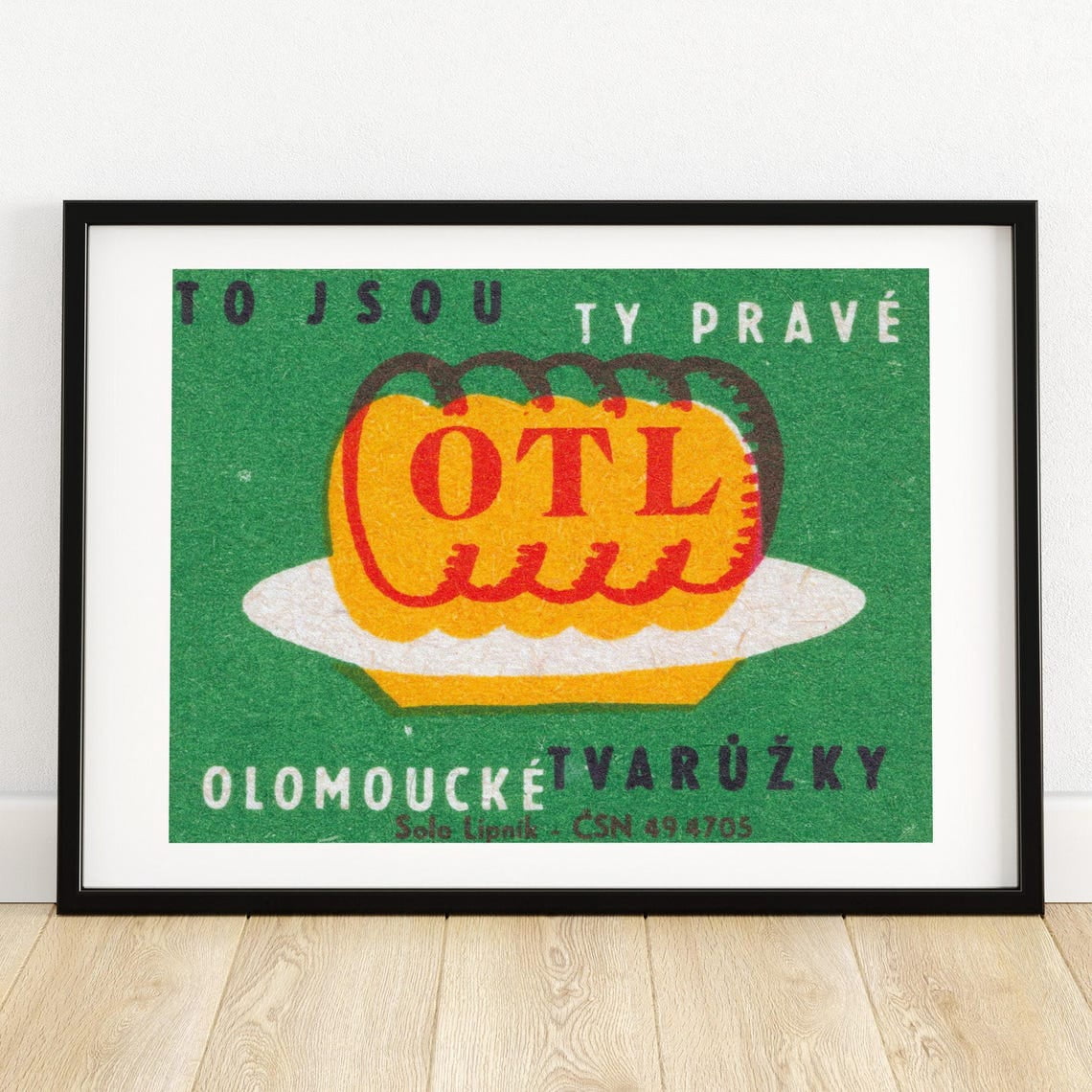 Yellow Cheese - Matchbox Print - Aesthetic Wall Art - Vintage Art ...