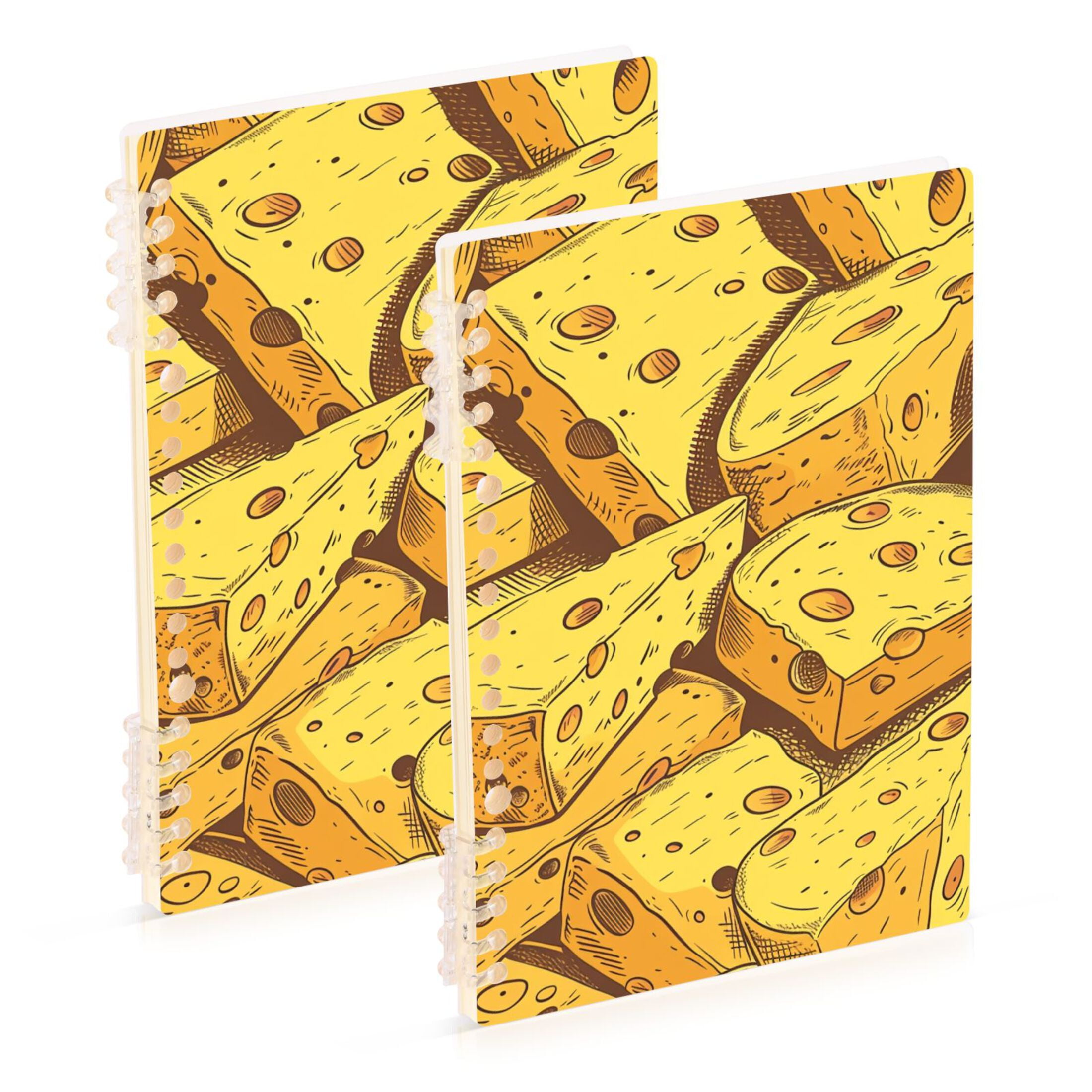 Yellow Cheese Ring Binder Notebook Journey Note Diary College Ruled ...
