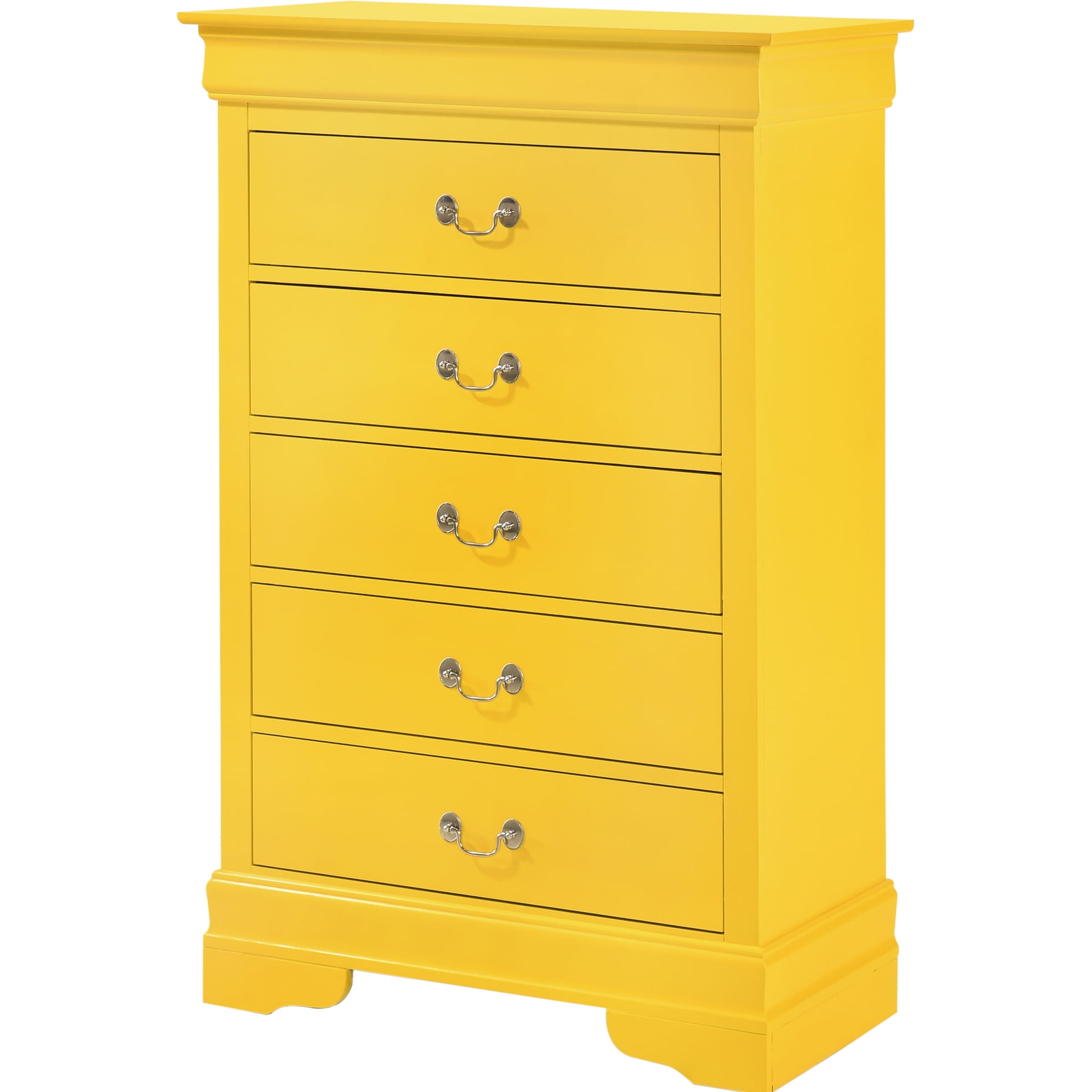 Yellow Chest Unit For Bedroom Style - Traditional Look, Metal Hardware ...