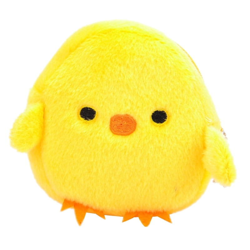 Yellow Chicken Coin Purse Soft Cute Wallet With Keychain Cartoon Small ...