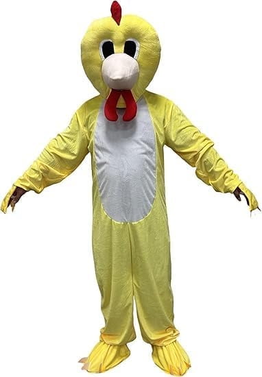 Yellow Chicken Mascot Costume Adult Size Full Body Chick Outfit ...