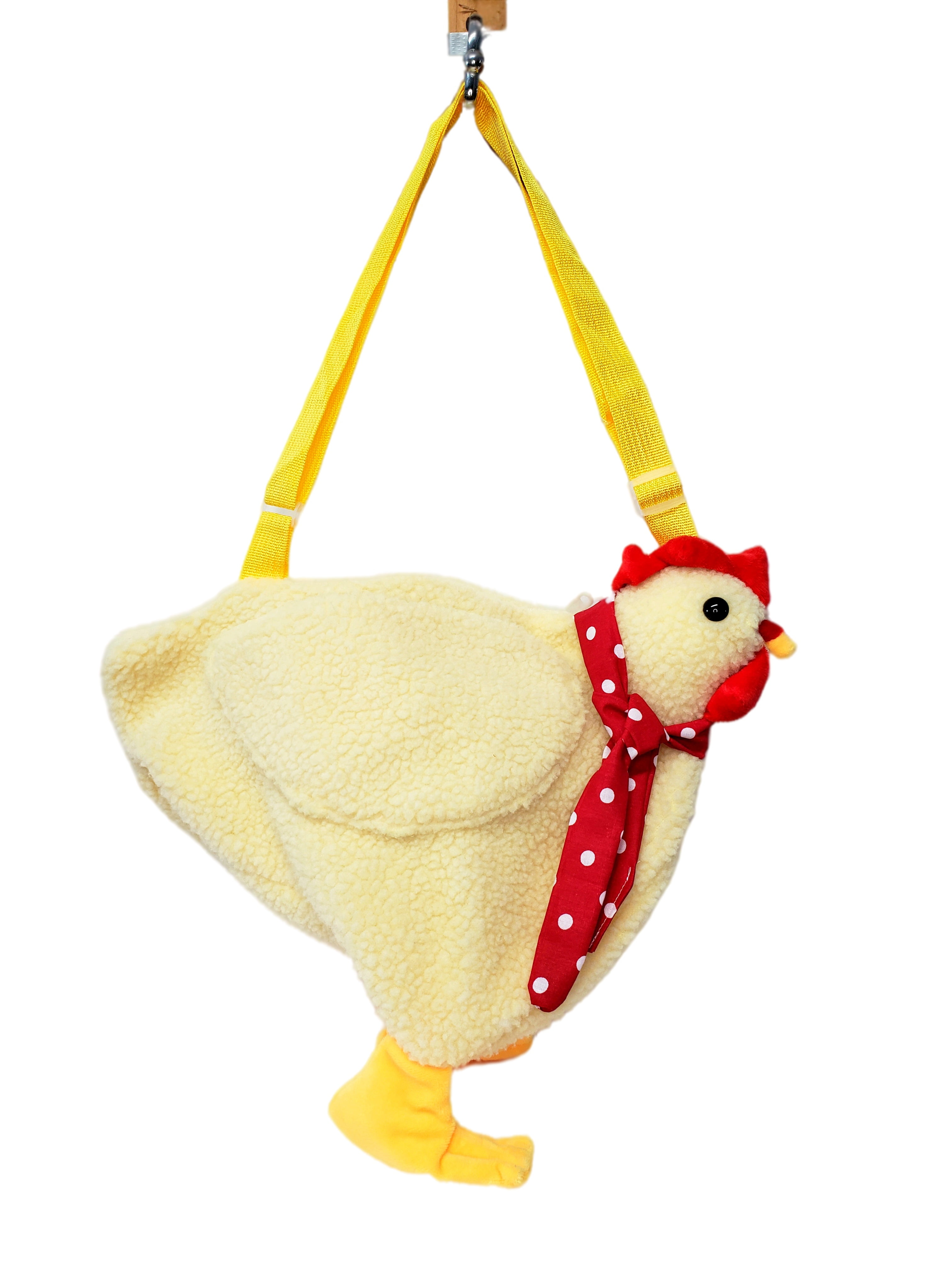 Yellow Chicken Purse With Polkadot Purse Scarf With Legs Hen Bag ...
