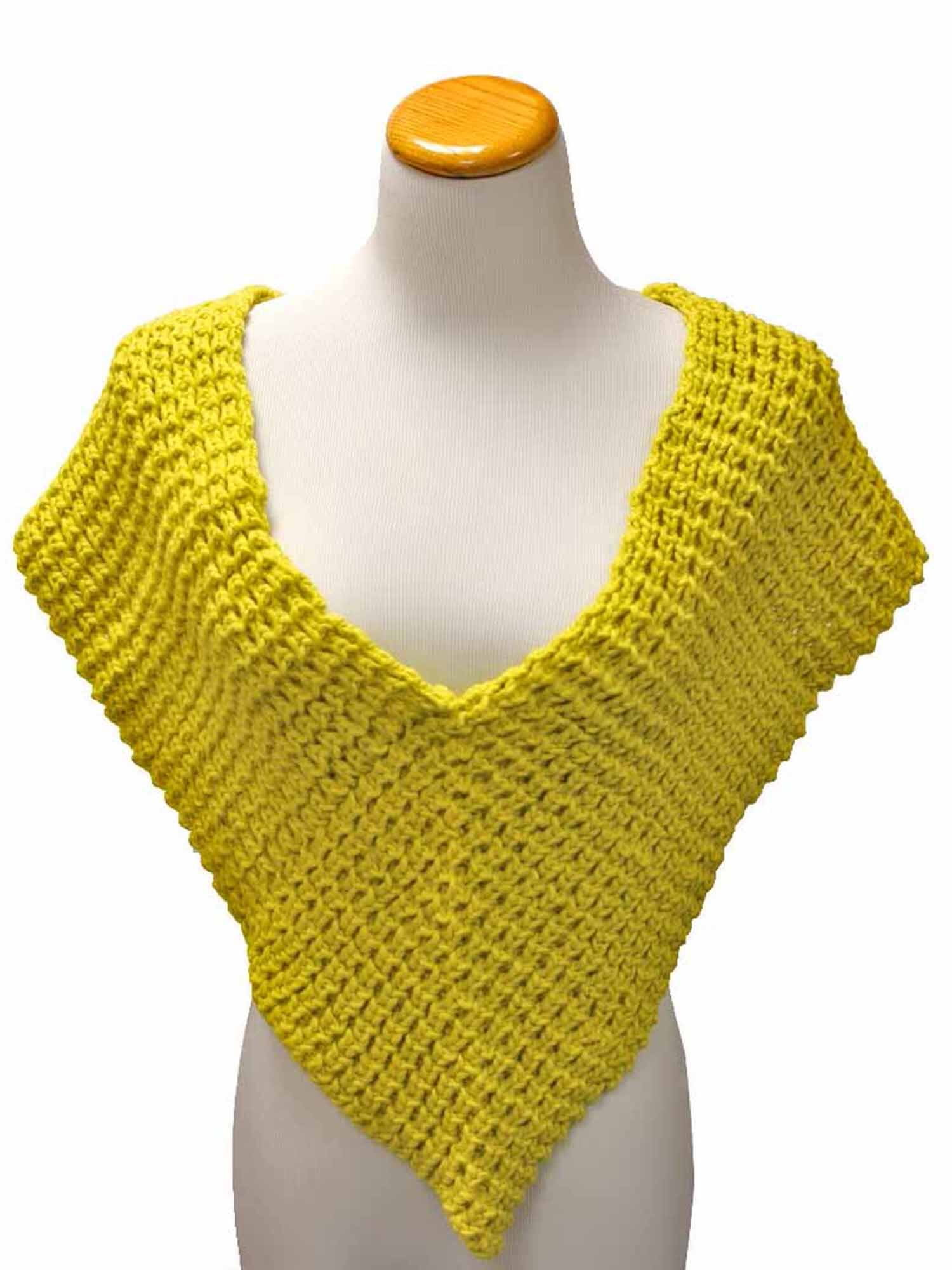 Yellow Chunky Knit Triangle Infinity Scarf - Walmart.com