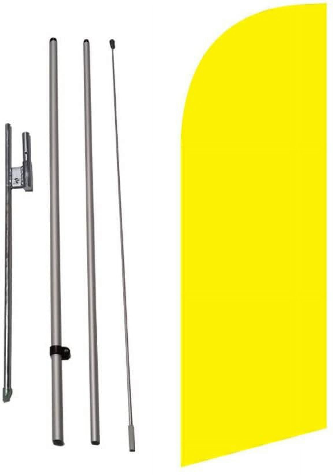 Yellow Color Medium Size Feather Banner Swooper Flag Sigh with Flag ...