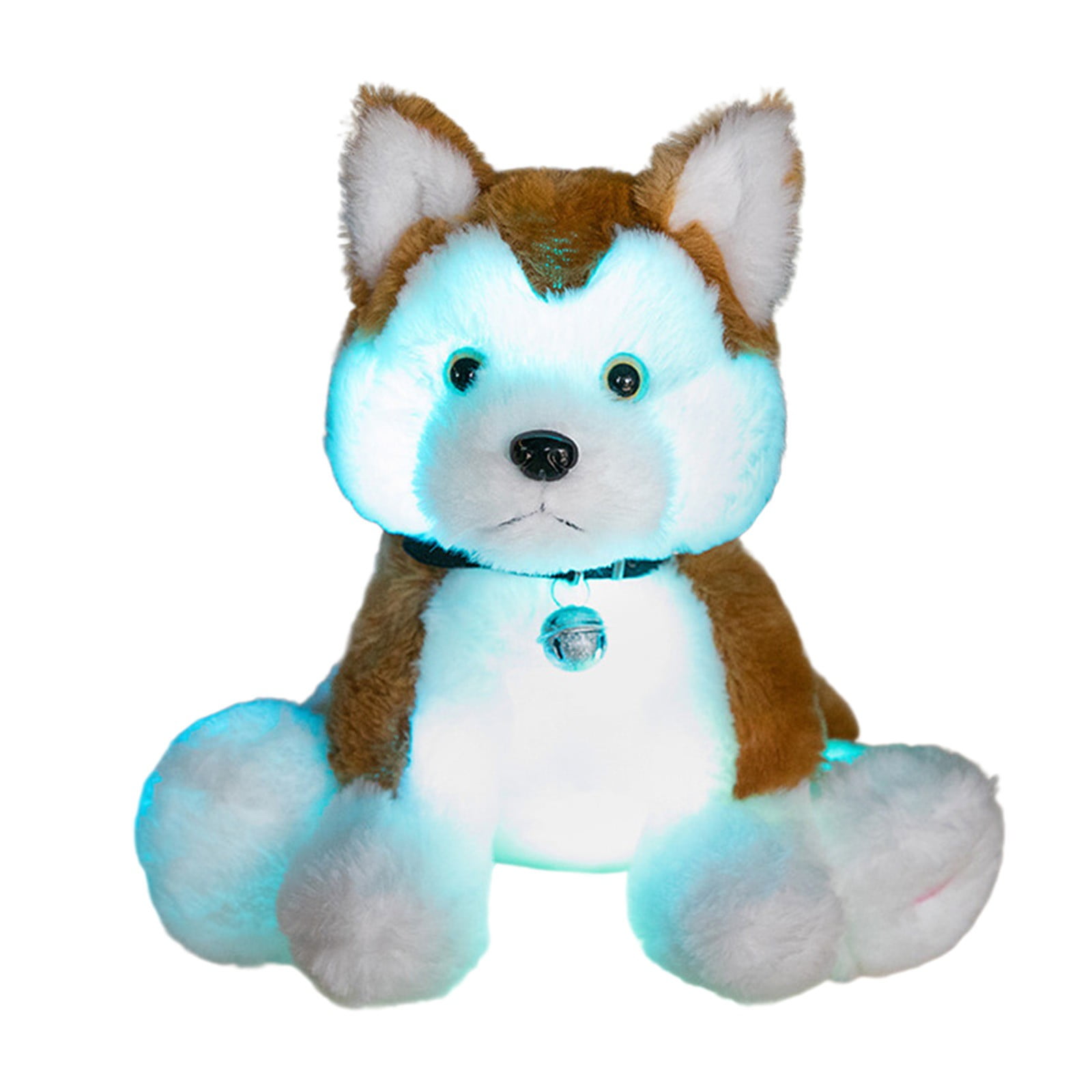 Yellow Colorful Glowing Sitting Position Plush Puppy Doll Pillow With ...