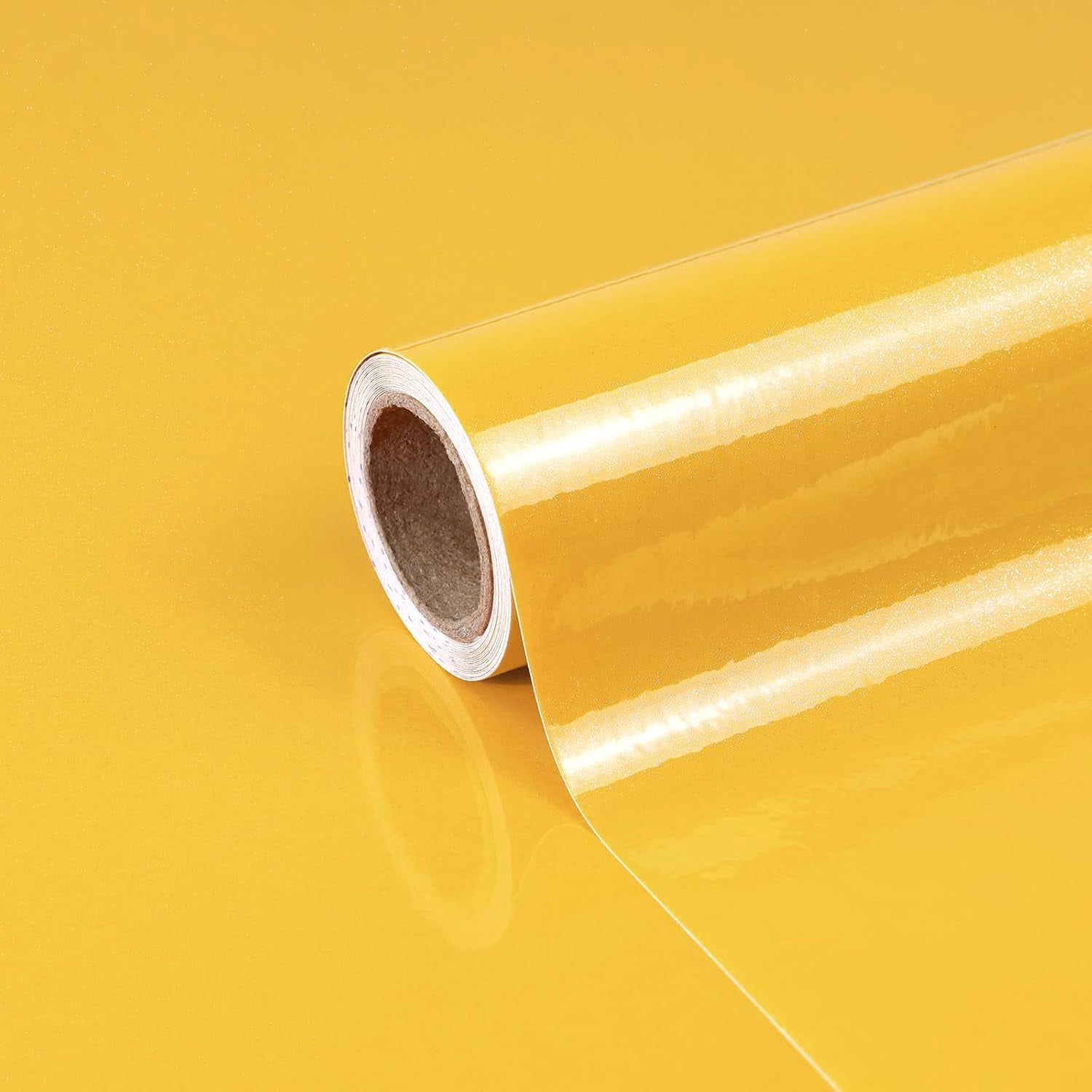 Yellow Contact Paper 15.7"x78" Glossy Yellow Peel and Stick Wallpaper ...