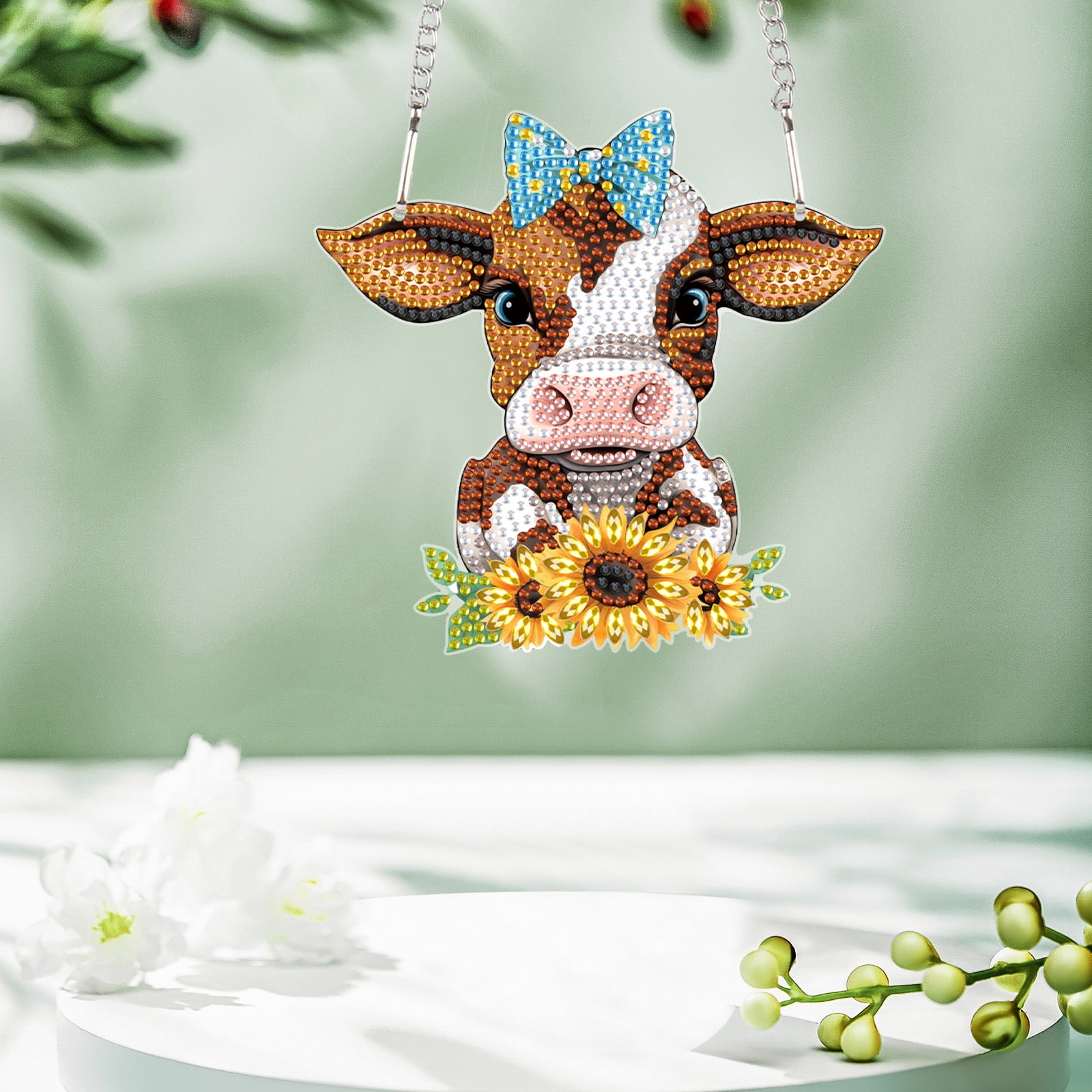 Yellow Cow Diamond Art Painting Kit Pendant - Walmart.com
