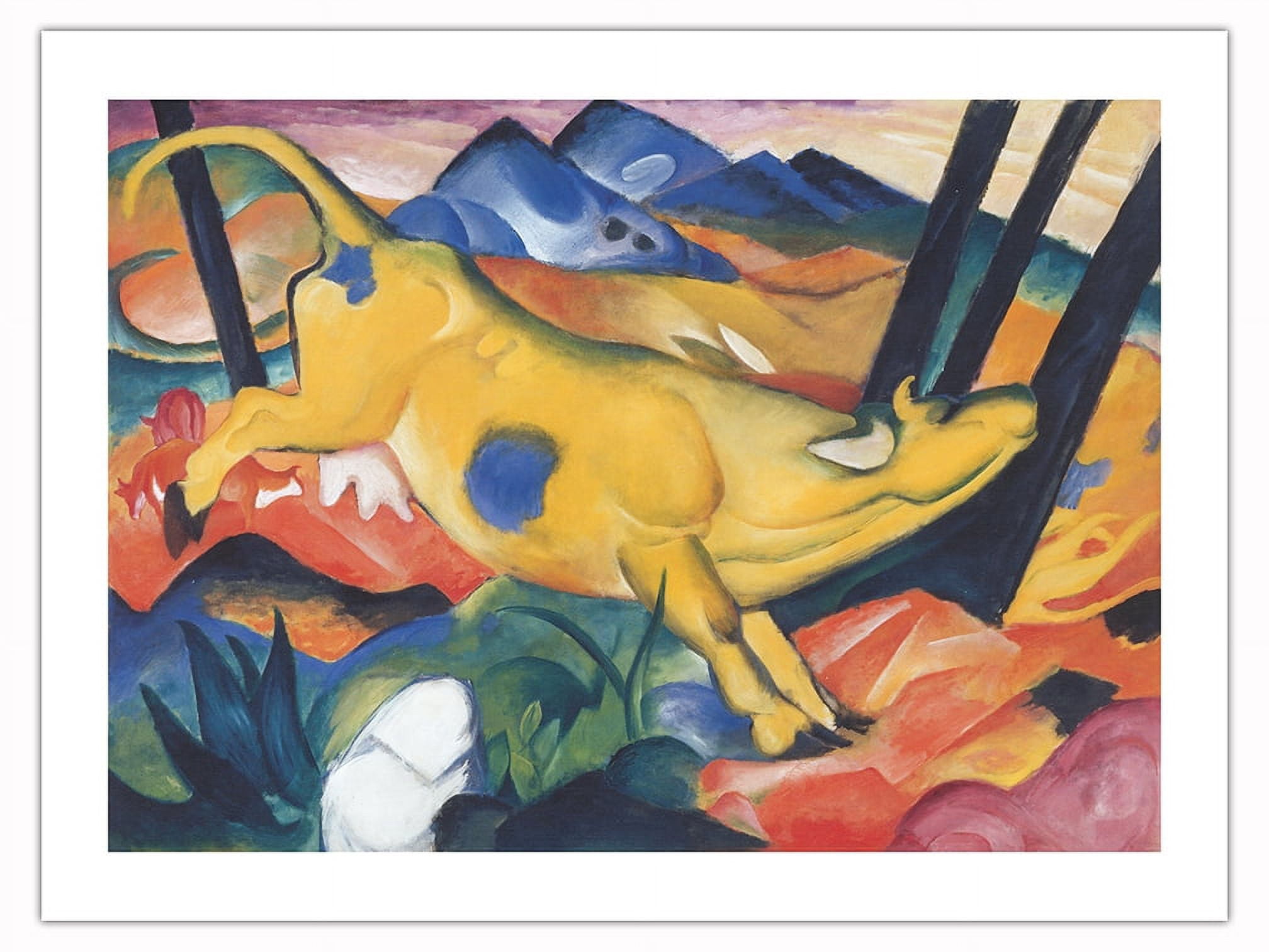 Yellow Cow - From an Original Color Painting by Franz Marc c.1911 ...