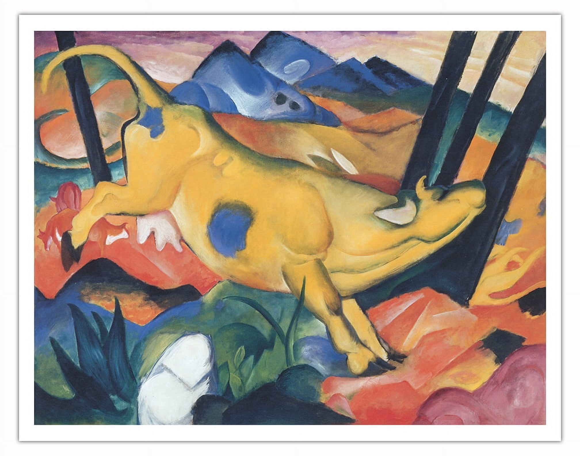 Yellow Cow - From an Original Color Painting by Franz Marc c.1911 ...