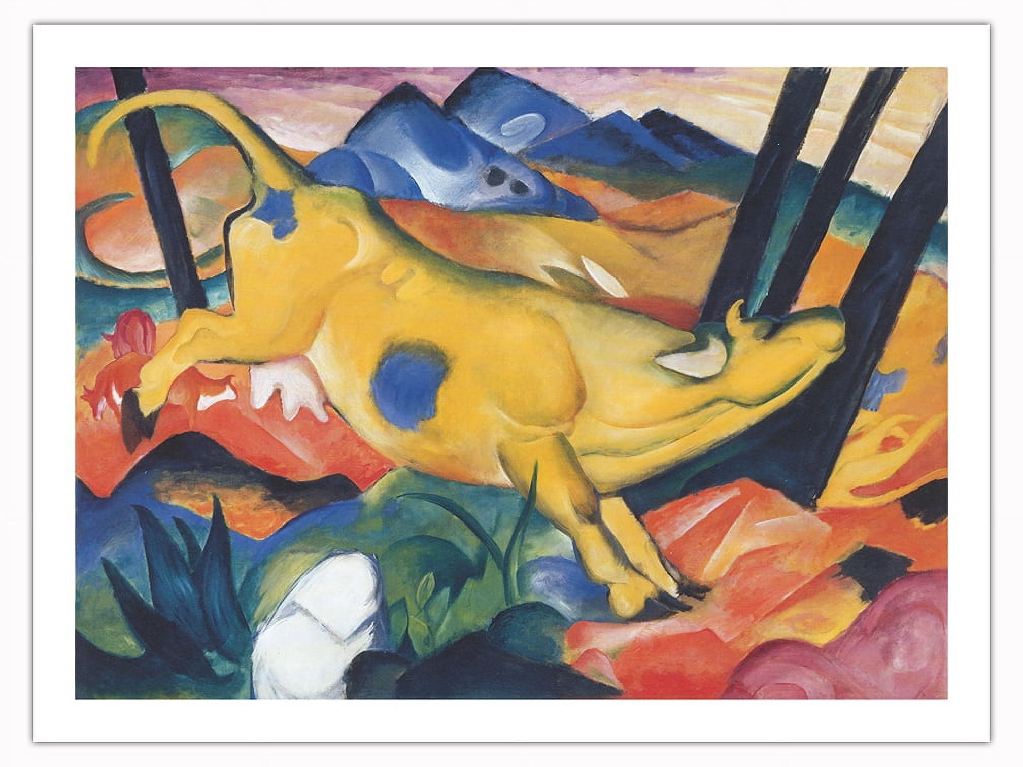 Yellow Cow - From an Original Color Painting by Franz Marc c.1911 ...