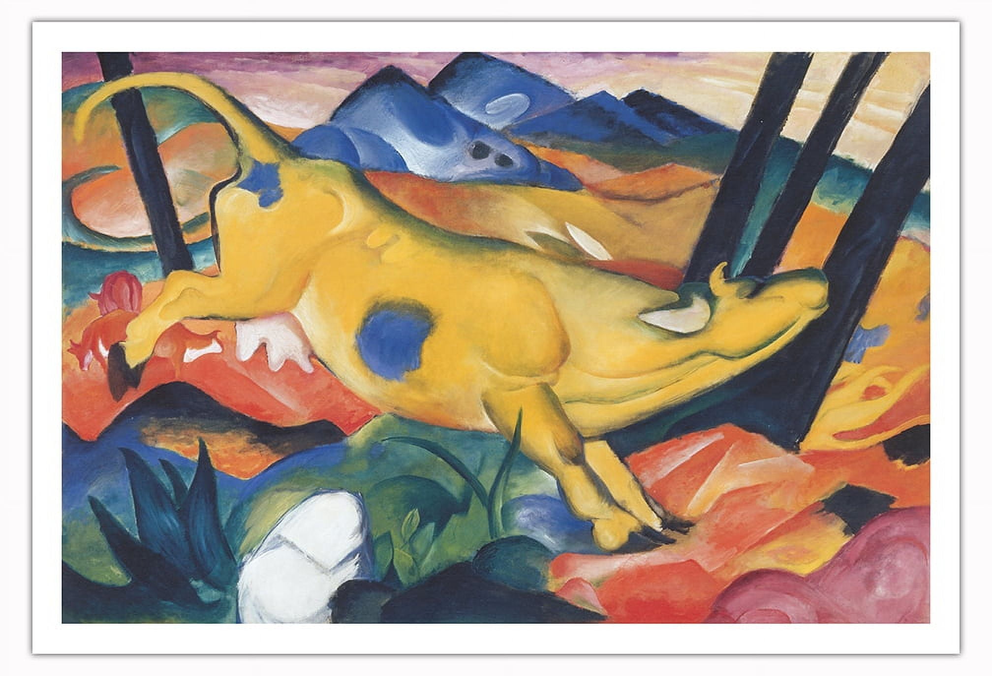 Yellow Cow - From an Original Color Painting by Franz Marc c.1911 ...