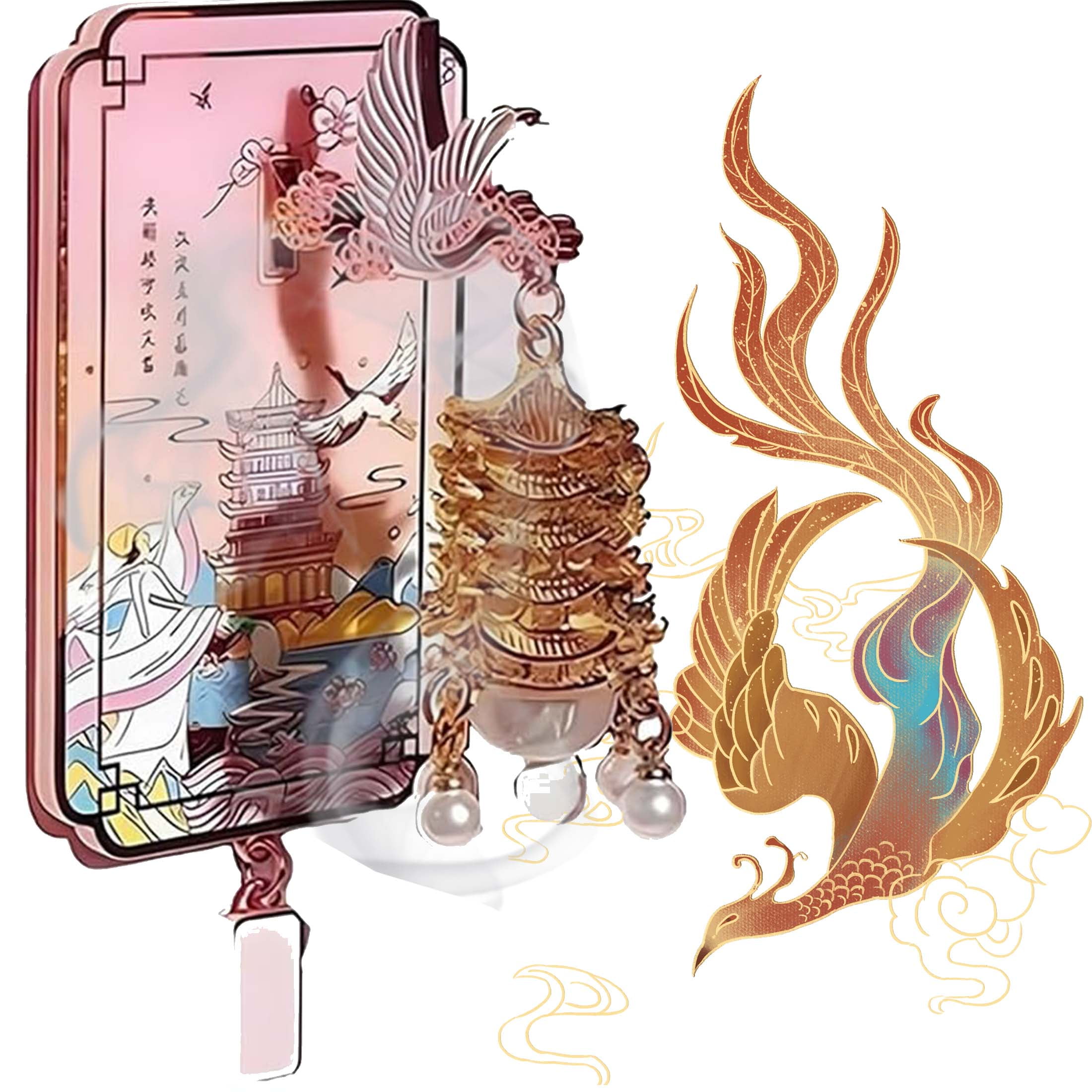 Yellow Crane Tower Light-Up Refrigerator Magnet - 3D Illuminated Metal ...