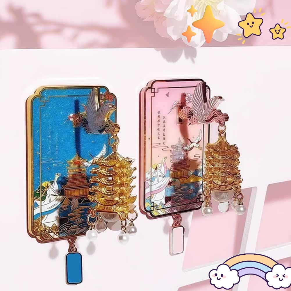 Yellow Crane Tower Luminous Lantern Refrigerator Magnet, Architecture ...