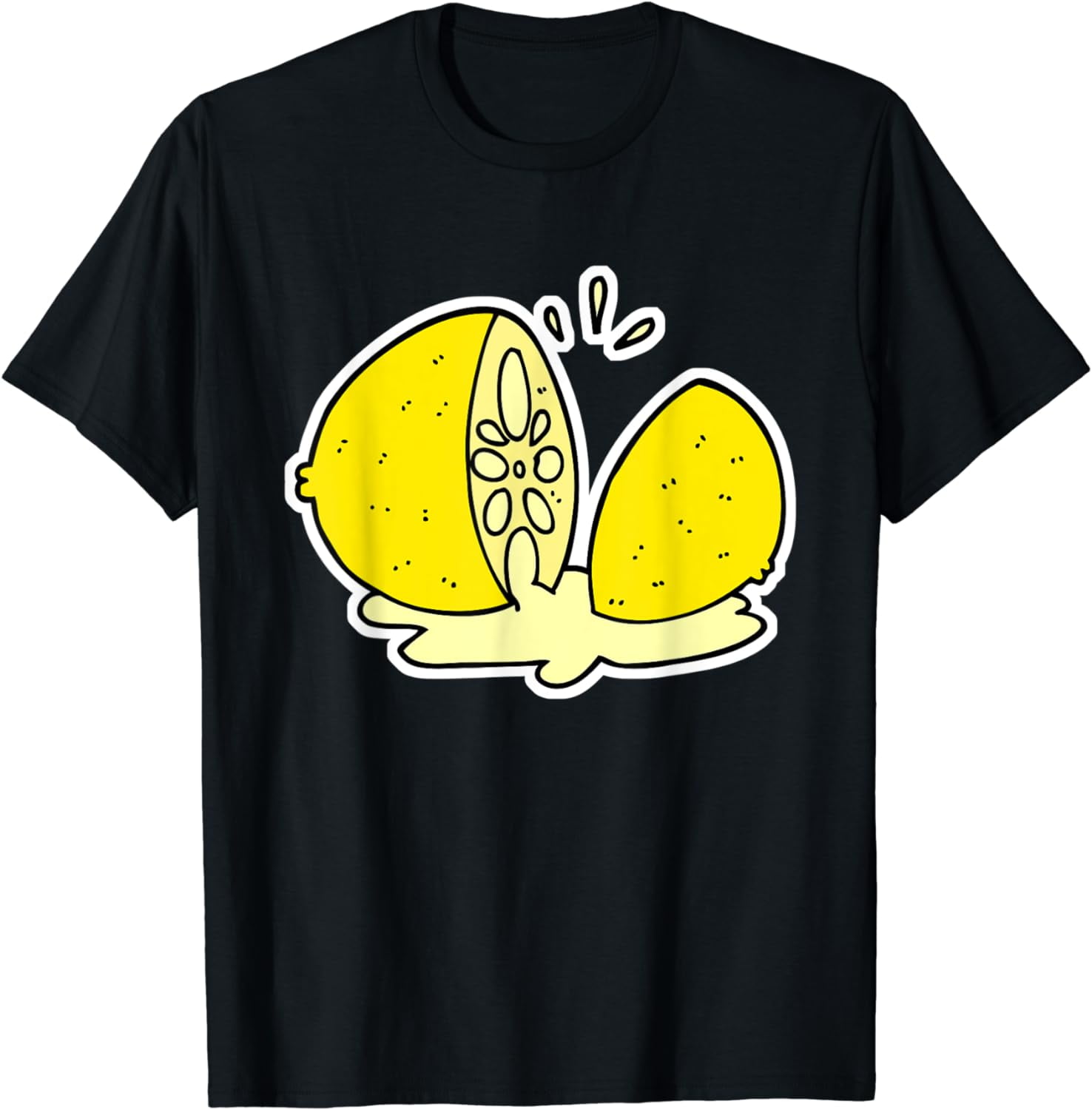 Yellow Cute Food Lemon Fruit Cartoon Kawaii Anime Character T-Shirt ...