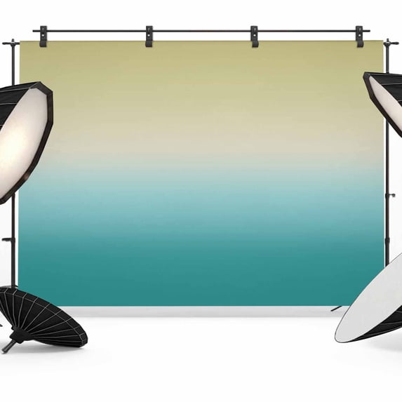 Yellow Cyan Backdrop for Photography, Turquoise Gradient Photo Backdrop ...