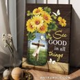 Yellow Daisy Drawing Pretty Butterfly Wooden Cross See Good In All ...