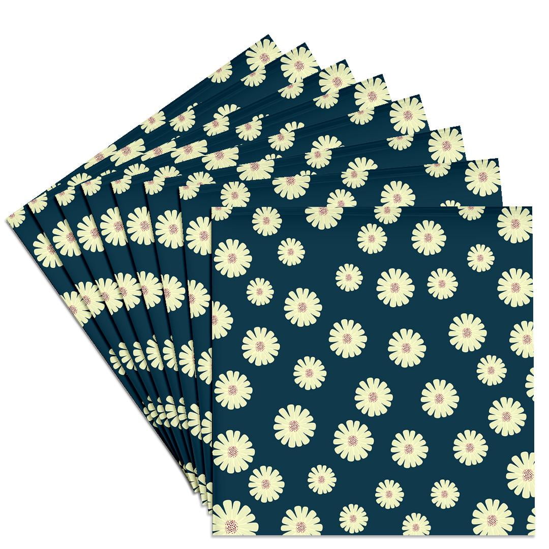 3drose, Yellow Daisy Flower Tops, Modern, Cute, Blue, Pattern, Pretty ...