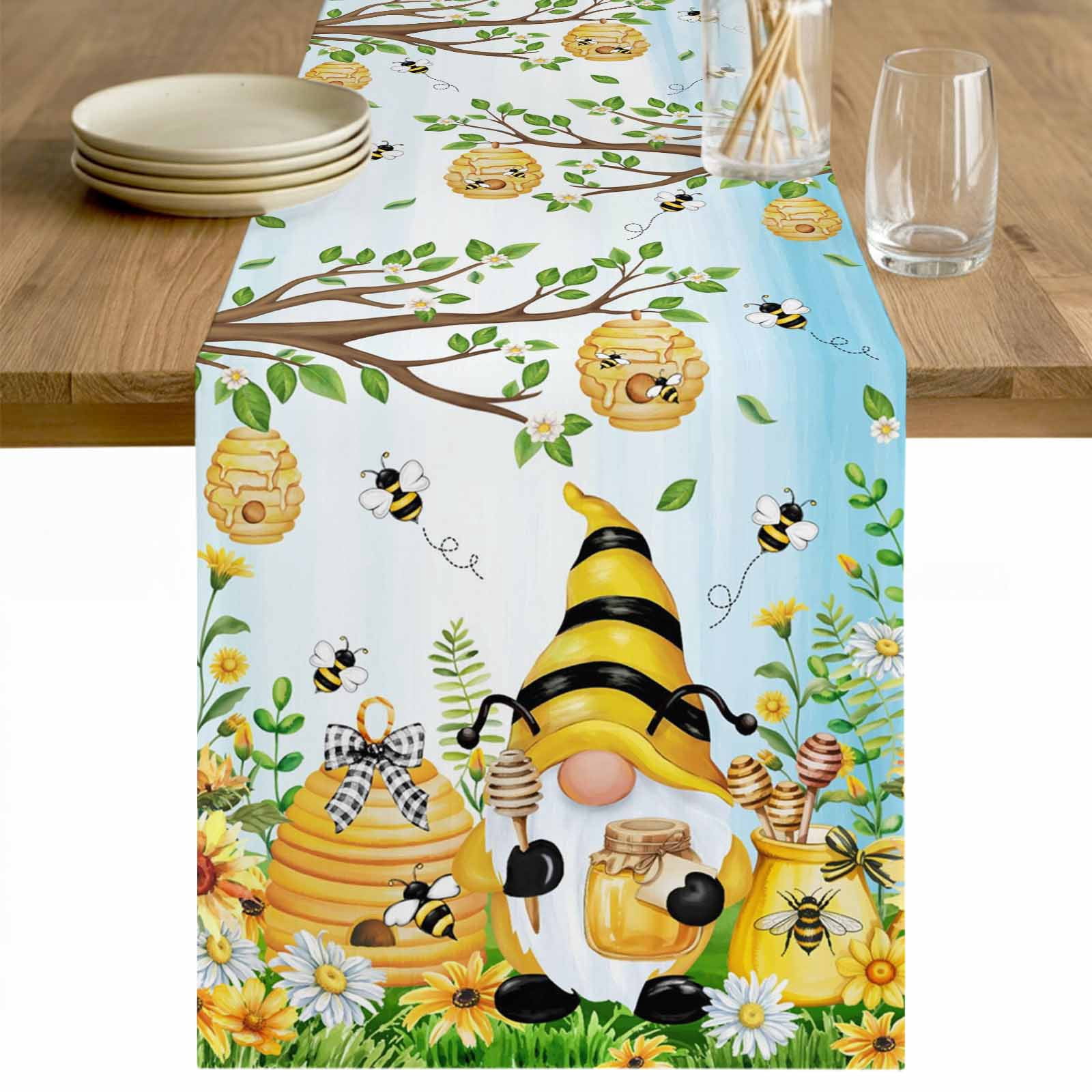 Yellow Daisy Gnomes Table Runner 120 Inches Long Farmhouse Dress ...