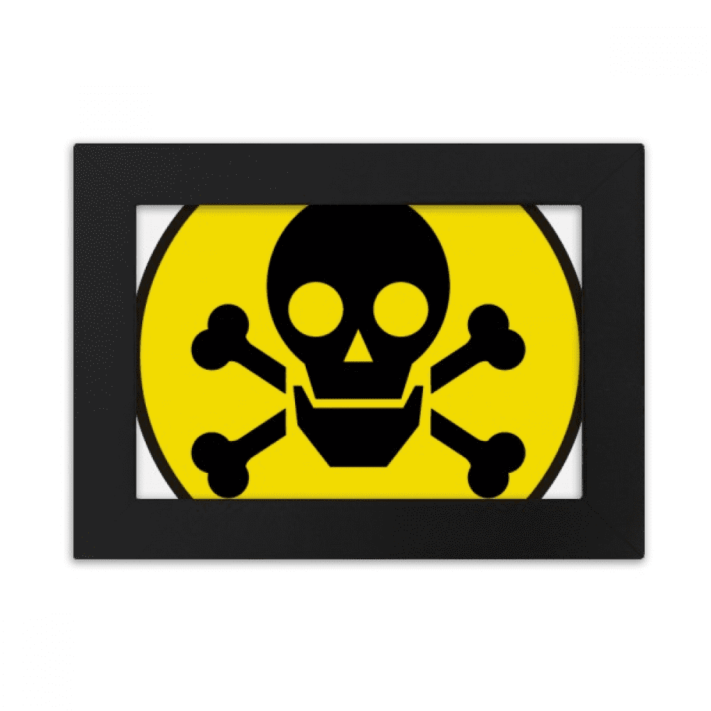 Yellow Dangerous Checal Toxic Radiation Symbol Desktop Photo Frame ...
