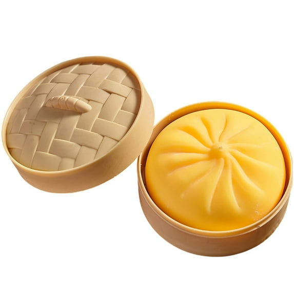 Yellow Decompression Big Bun Toy Imitation Of True And False Tool Small ...