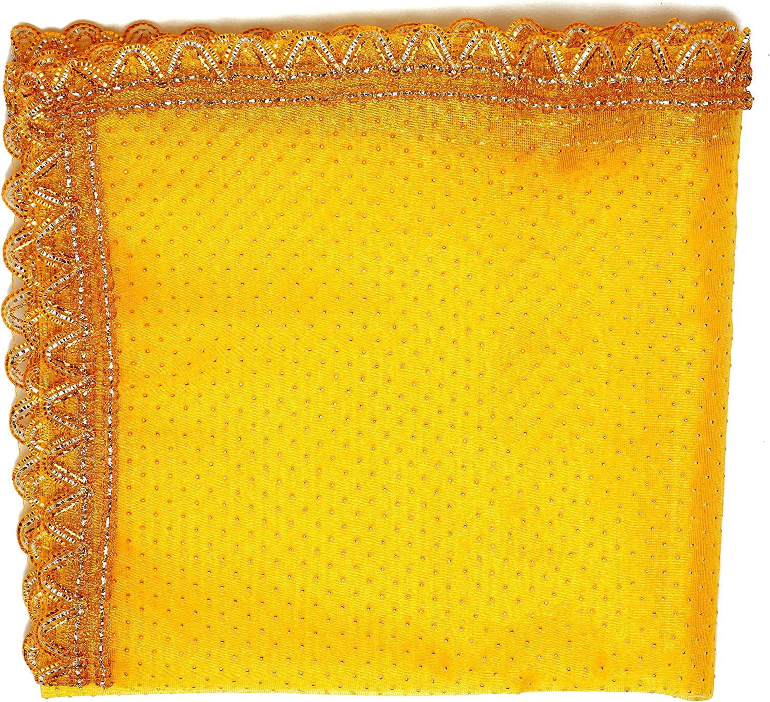 Yellow Decorative Cloth Pooja Chunari (Size :- 18 Inches x 36 Inches ...