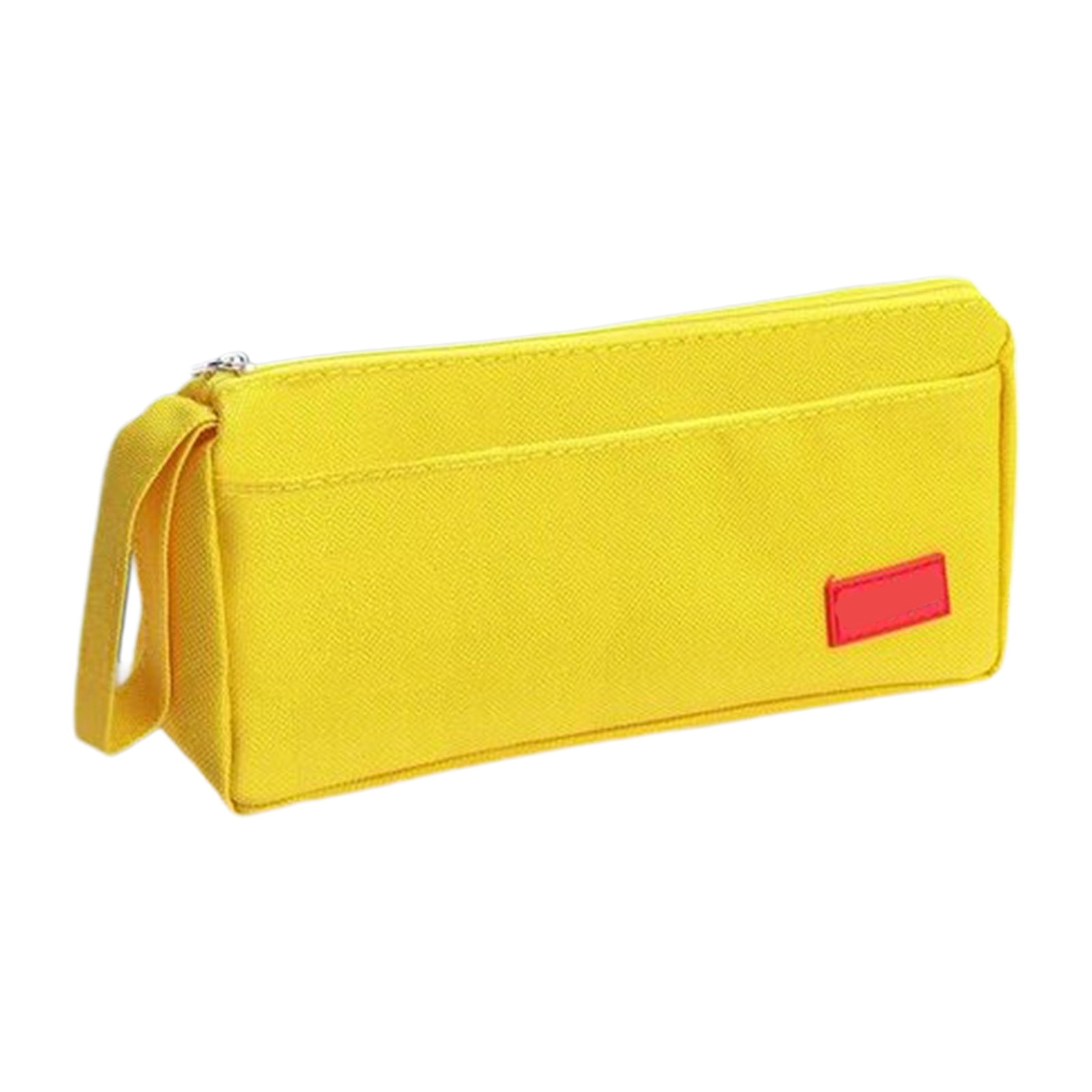 Yellow Desk Organizer Pouch With Zipper Top For Erasers Sharpeners ...