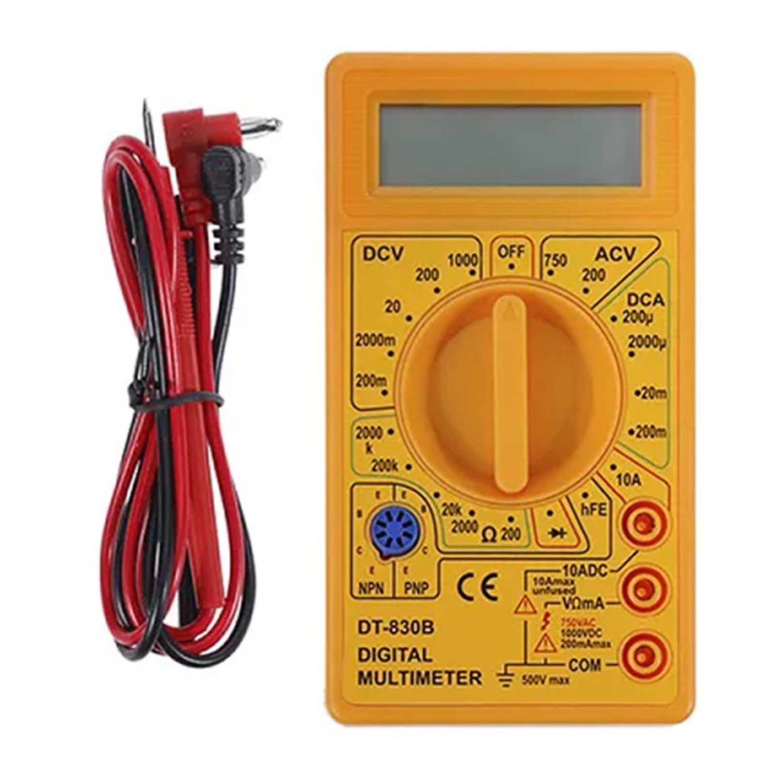 (Yellow) Digital multimeter DT830G high-precision simple multimeter ...