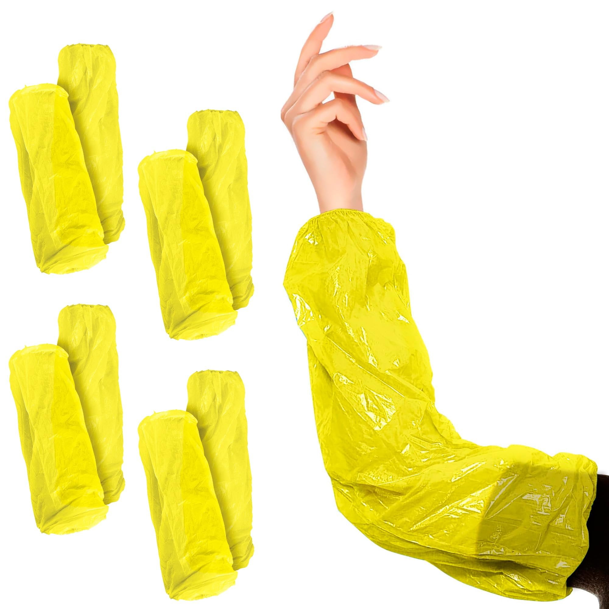 Yellow Disposable Arm Sleeves Covers, 18-Inch. Pack of 1000 Disposable ...