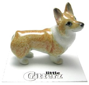 Yellow Dog Pembroke Corgi Sasha - Home Decor Miniature Porcelain ...