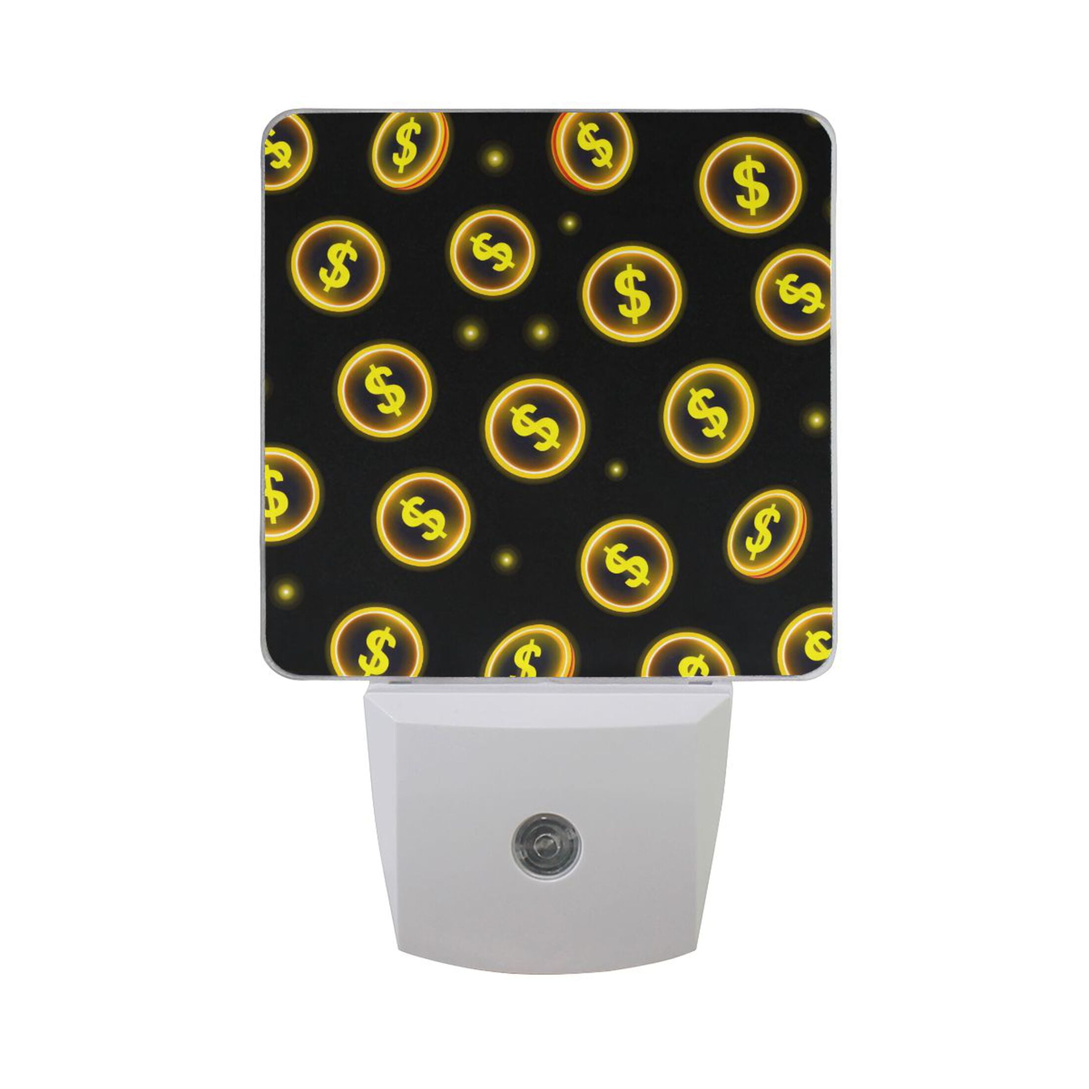 Yellow Dollar Sign Night Light 2 Pack LED Nightlight Plug into Wall ...