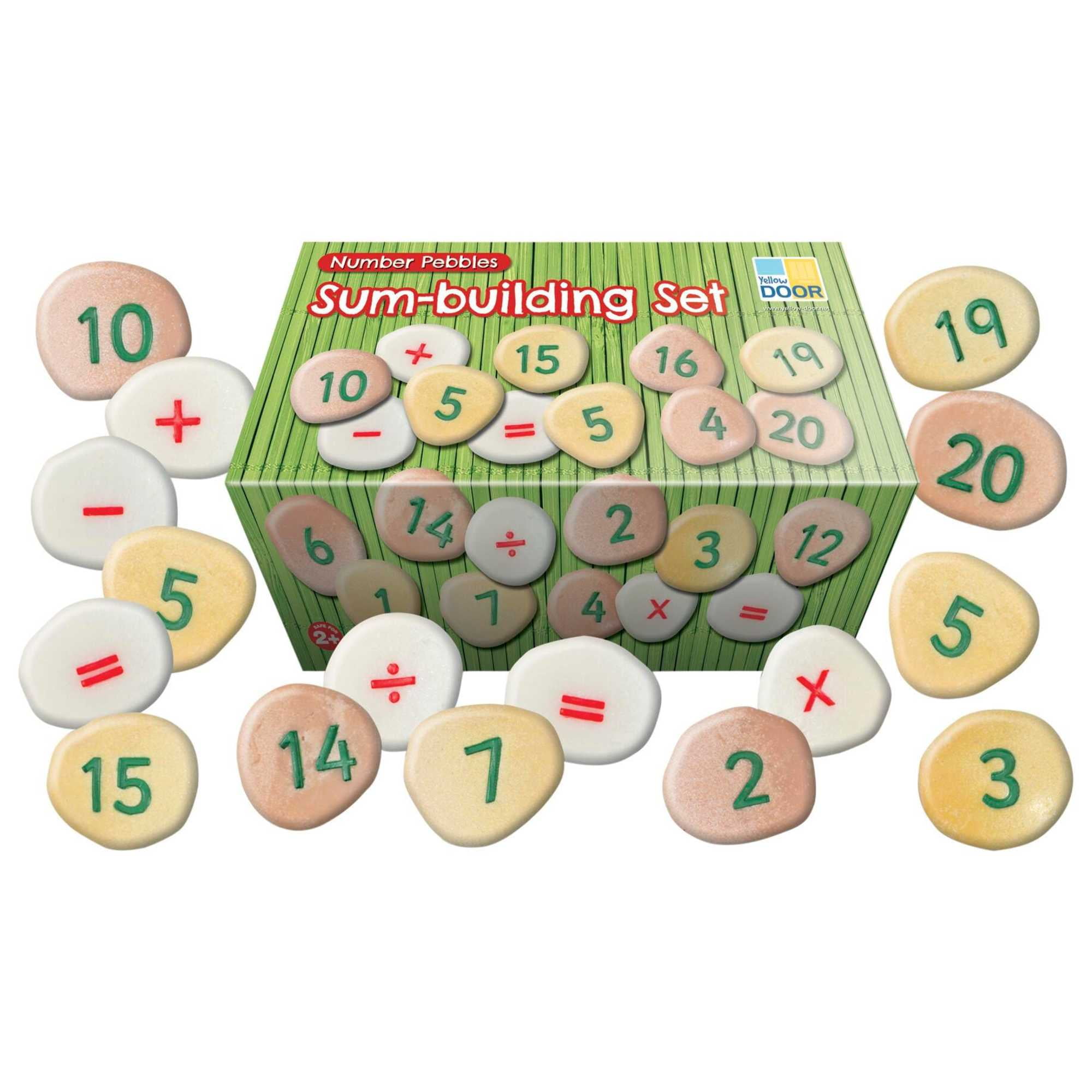 Yellow Door Number Pebbles Sum-Building Set, Set of 50 - Walmart.com