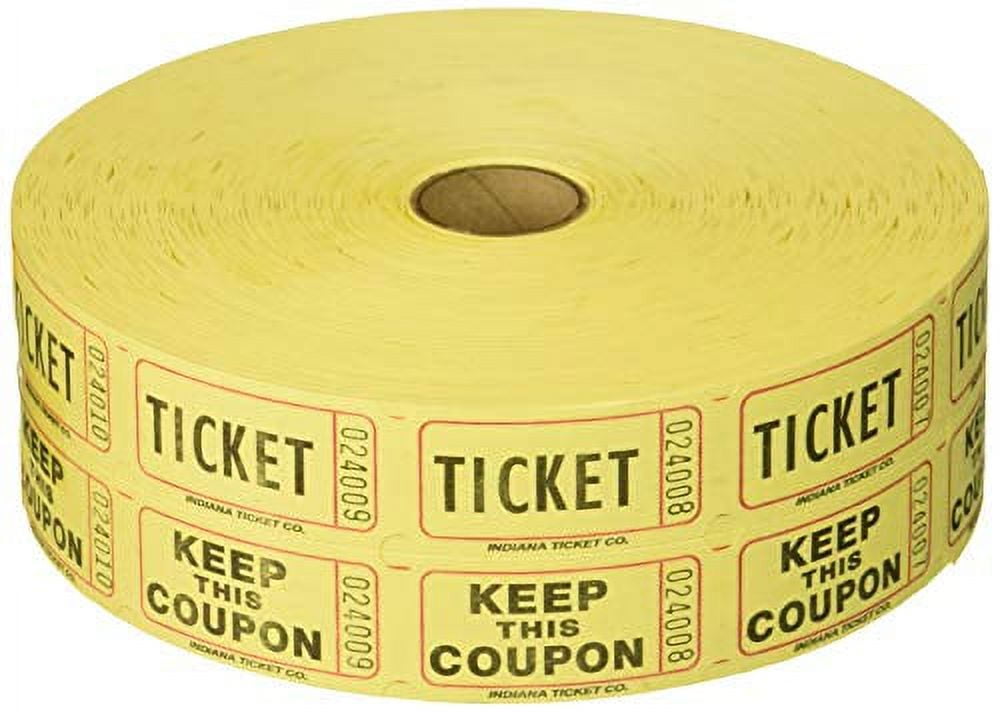 Yellow Double Ticket Roll, Party Favor - Walmart.com