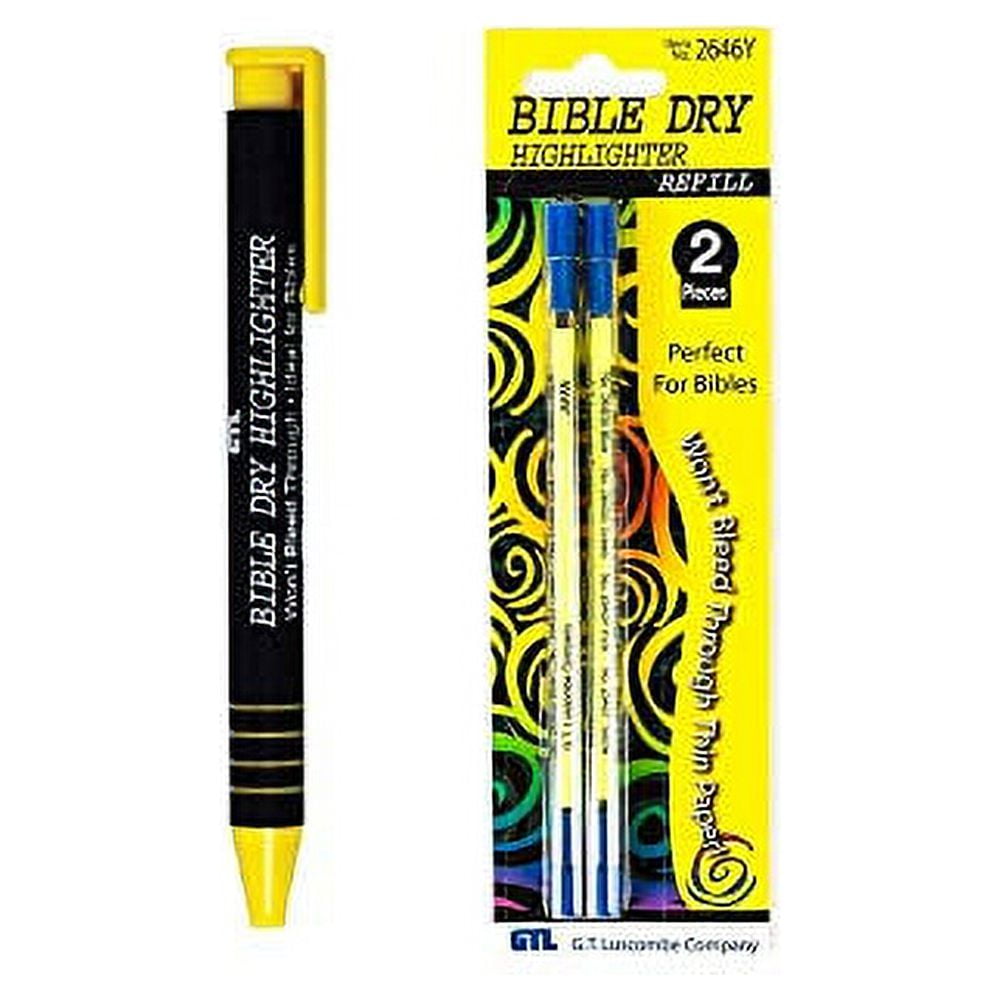 Yellow Dry Bible Highlighter Pen With Yellow Bible Dry Highlighter ...