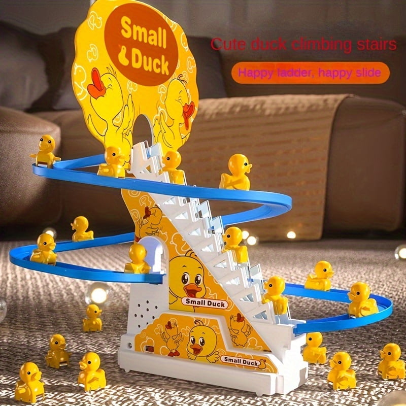 Yellow Duck Baby Climbing Ladder Slide Track Car Puzzle Toy for Ages 0 ...