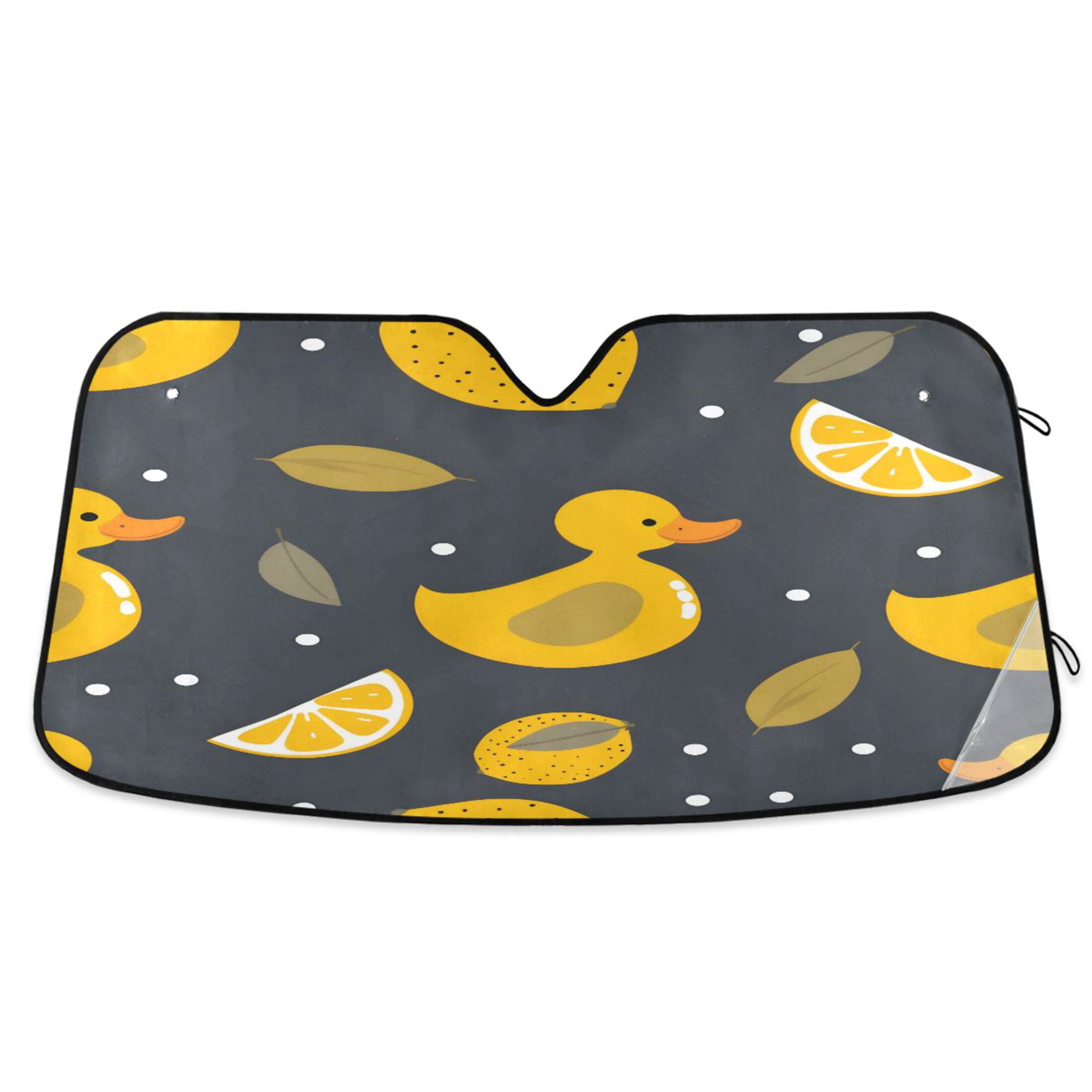 Yellow Duck Leaf Lemon Windshield Sun Shade Automobile Visor Accordion ...