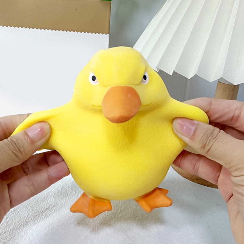 Yellow Duck Squeeze Toy Slow Rebound Soft TPR Stress Anxiety Relief ...