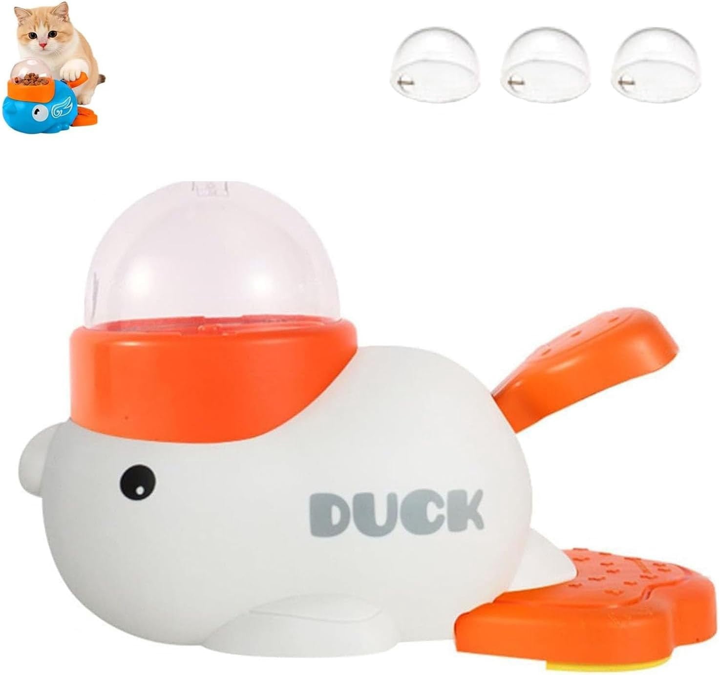 Yellow Duck Treat Dispenser, 2026 Upgrade 2-in-1 Dog Interactive Treat ...