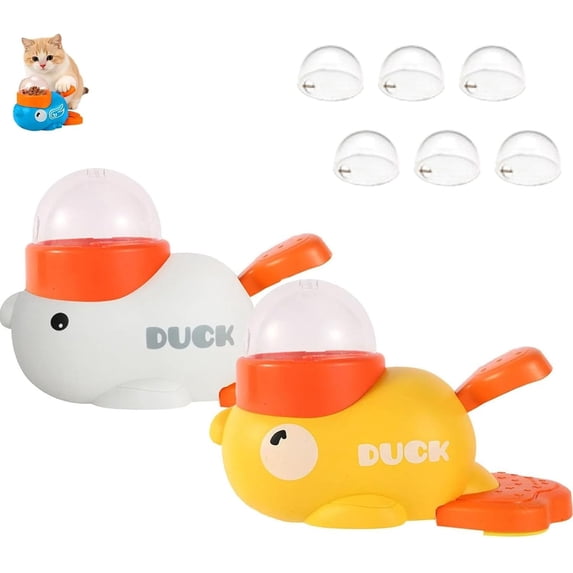 Yellow Duck Treat Dispenser, 2026 Upgrade 2-in-1 Dog Interactive Treat ...
