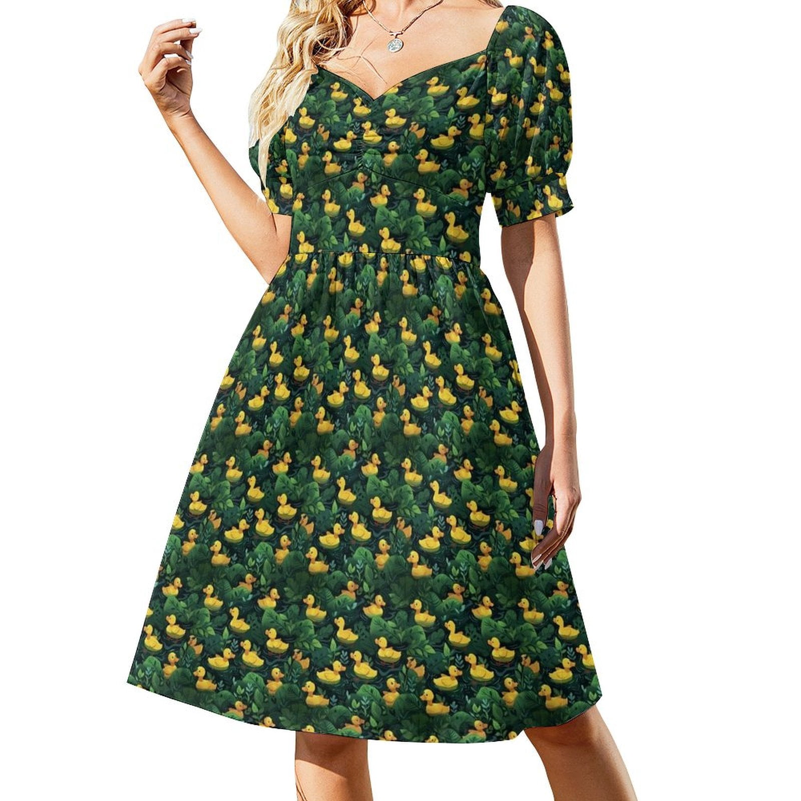 Yellow Ducks Family Short-Sleeved Dress prom dress 2025 wedding dresses ...