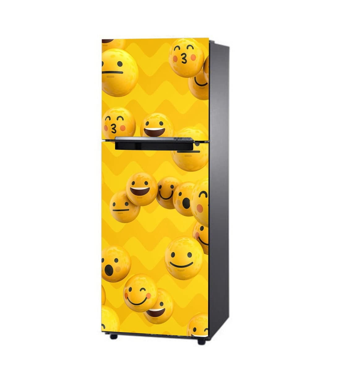 Yellow Emoji Design of Fridge Self Adhesive Sticker - Walmart.com