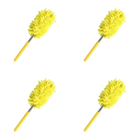 Yellow Extendable Microfiber Duster Brush, Manual Telescopic Dusting ...
